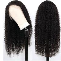 China HD Swiss Lace Front Mongolian Peruvian 13x4 Afro Kinky Curly Human Hair Wig with Baby Hair for sale