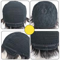 China Soft and Shiny Brazilian Hair Short Cut Full Head Male Black Wigs with Natural Scalp for sale