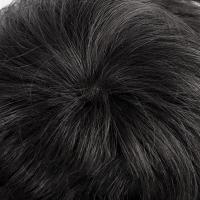 China Soft and Shiny Brazilian Hair Short Cut Full Head Male Black Wigs with Natural Scalp for sale