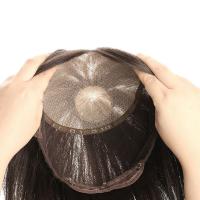 China 100% Unprocessed Raw Virgin Brazilian Straight Natural Woman Human Hair Silk Top Base Wigs for sale
