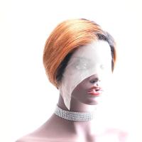 China Top Hair T1B/30 Front Lace Human Hair 100% Short Wigs Natural Perruques Pieces for Women for sale