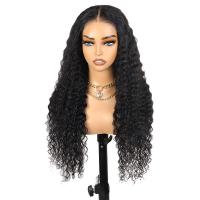 China 100% Human Hair Full HD Lace Bob Wigs Water Wave for Brazilian Hair in Dark Brown for sale