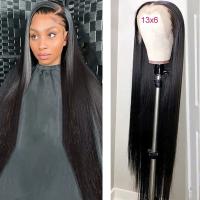 China Average Size Lace Front Original Brazilian Natural Human Hair Wig For Black Women for sale