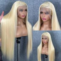 China Chinese Hair 613 Blonde 13X6 Hd Full Lace Frontal Raw Human Hair Wig With Baby Hair for sale