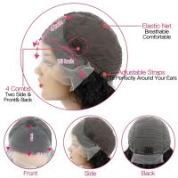 China 30 Inch Water Deep Wave Body Wave 4x4 Hd Transparent Lace Frontal Raw Human Hair Wig For Black Women for sale