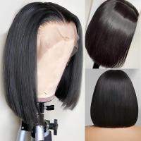 China Brazilian Hair Short Bob Transparent Bob Wigs Hd Lace Front Human Hair Wigs 8-14 Inch for sale