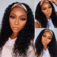 China Lace Wig Type None Lace Wigs 100% Human Hair Headband Cuticle Aligned Raw Hair Wig for sale