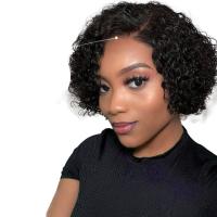 China Top Human Hair Brazilian Pixie Cut Curly Full HD Lace Glueless Side Part Wig for Women for sale