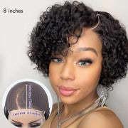 China Top Human Hair Brazilian Pixie Cut Curly Full HD Lace Glueless Side Part Wig for Women for sale