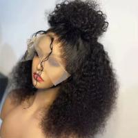 China Kinky Curly Glueless Full Hd Lace Wigs Human Hair Wigs for Full Coverage Density 180% for sale