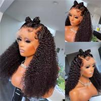 China Kinky Curly Glueless Full Hd Lace Wigs Human Hair Wigs for Full Coverage Density 180% for sale