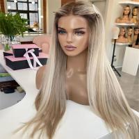 China European Hair Human Hair Wigs with Frontal 180% Density HD Lace Front and Body Wave for sale