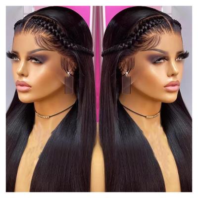 China 250g-450g Original Brazilian Bone Straight 360 Human Hair Wigs For Black Women for sale
