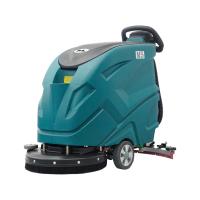China BRS Brush Walk Behind Commercial Floor Scrubber Machine 830mm Squeegee for sale
