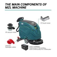 China Automatic Walk Behind Floor Scrubber Machine 500W for Restaurant for sale