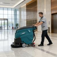 China 500W Commercial Walk Behind Floor Scrubber Mop Machine ECO Mode Custom for sale