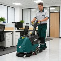 China 460mm Walk Behind Floor Scrubber Dryer 30L Recovery Tank Battery Operated for office for sale