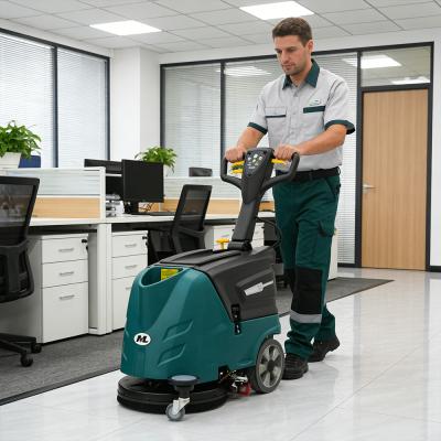 China 460mm Walk Behind Floor Scrubber Dryer 30L Recovery Tank Battery Operated for office for sale