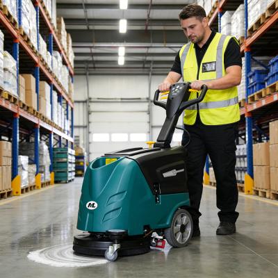 China Walk Behind Floor Scrubber Battery Powered Industrial Commercial Floor Cleaning Machine for sale