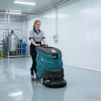 China Commercial Walk‑Behind Floor Scrubber with 510mm Brush and 60L Water Tank for sale