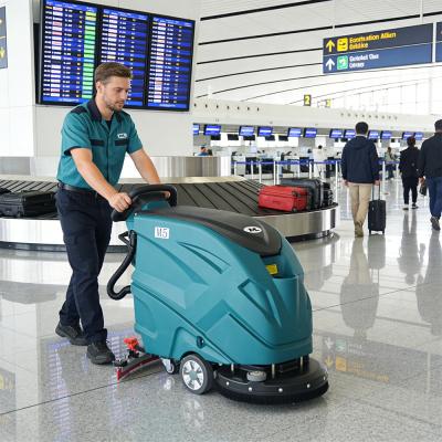 China Commercial Grade Walk Behind Floor Scrubber 560mm Ideal for Offices Shopping Centers for sale