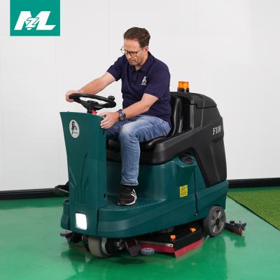 China 1700W Auto Ride On Scrubber Dryer Industrial Floor Cleaning Machine 110L for sale