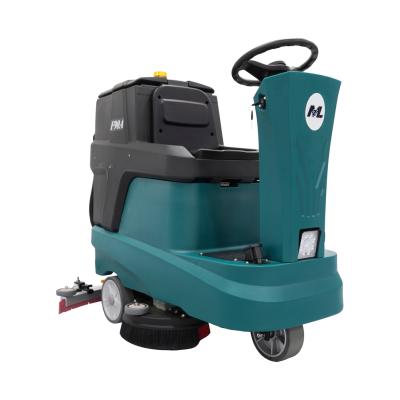China 350mm Dual Brush Ride On Floor Scrubber Sweeper Equipment For Hotels for sale