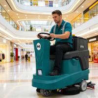 China 24Gal Industrial Ride On Floor Sweeper Sit On Floor Scrubber for airport for sale