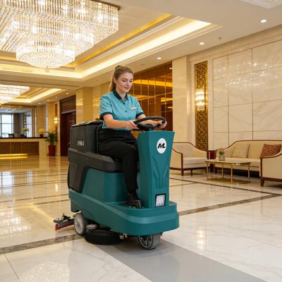 China Drivable Rider Floor Scrubber Machine 90L Recovery Tank Commercial Cleaning for sale