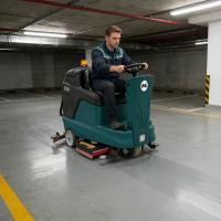 China Floor Scrubber Rider Dryer Ride On Dual Brush 5500㎡/H 110L for sale