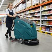 China 560mm Cleaning Width Walk Behind Floor Scrubber Machine 48L Tank 2000㎡/h 12V*2-83AH Battery for sale