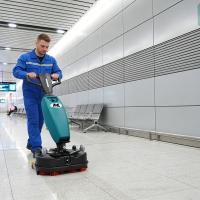 China Compact Mini Floor Scrubber Machine with 5.1L Solution Tank & 6L Recovery Tank for Retail and Office Spaces for sale