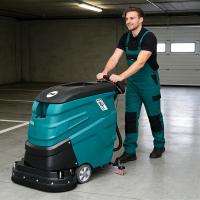 China Walk Behind Floor Scrubber with Gel/Lithium Battery 60L Clean Tank 65L Recovery Tank Industrial Grade for sale