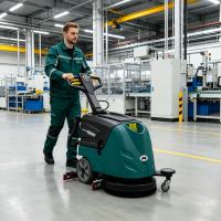 China Reliable Walk Behind Floor Scrubber 27kg Downforce 155rpm Brush for Consistent Deep Cleaning Results for sale