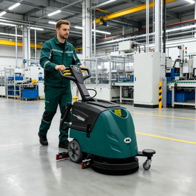 China Reliable Walk Behind Floor Scrubber 27kg Downforce 155rpm Brush for Consistent Deep Cleaning Results for sale