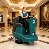China Ride on Floor Scrubber 4000㎡/h Efficiency 70L/80L Tanks 4H Working  2-Year Warranty for sale