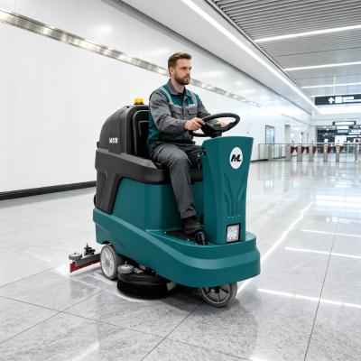 China Ride-on Floor Scrubber 4000㎡/h 900MM Squeegee 3H Working Time For Mall Hospital for sale