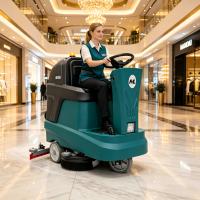 China Commercial Ride-on Floor Scrubber 70L Solution Tank 80L Recovery Tank Industrial Cleaning for sale