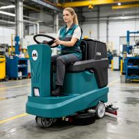 China Ride On Floor Scrubber 4H Working Time F90A Large Water Tank Commercial Floor Washer for Restaurant Hospital for sale