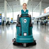 China Industrial Ride On Floor Scrubber F90A 900mm Squeegee Heavy Duty Floor Scrubbing Machine for Manufacturing Plant for sale