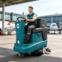 China Large Tank Ride On Floor Scrubber F90A 80L Solution 90L Recovery Tank Commercial Floor Cleaner Machine for sale