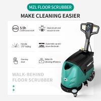 China Life-time service Walk Behind Mini Floor Scrubber Dryer Machine with Automatic Clean Hoover and Large 30L Recovery Tank for sale