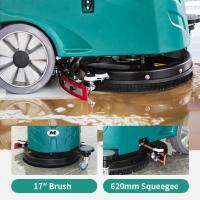 China Life-time service Walk Behind Mini Floor Scrubber Dryer Machine with Automatic Clean Hoover and Large 30L Recovery Tank for sale