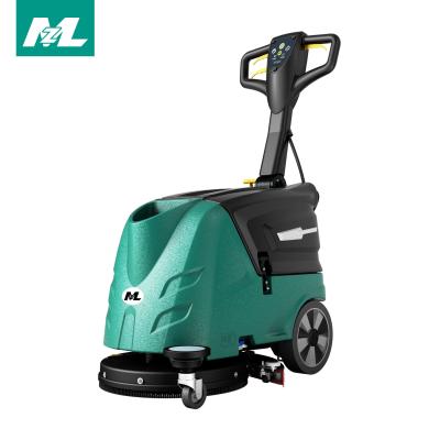 China Cleaning Plastic Walk Behind Battery Powered Small Floor Washer Scrubber Dryer Wet Dry Floor Sweeper Tile Cleaning Machine for sale
