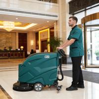 China High Efficiency Walk Behind Floor Scrubber Industrial Cleaning Machine for Parking Lot Office Building Cleaning Company for sale