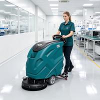 China CE Approved Walk Behind Industrial Floor Scrubber Machine High Cleaning Rate Floor Washer for Large Area Sites for sale