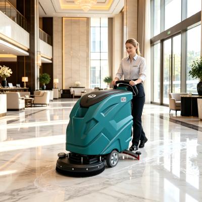 China Silent Type Commercial Walk‑Behind Floor Washer Scrubber Machine for Hospital, Clinic and Hotel Lobby for sale