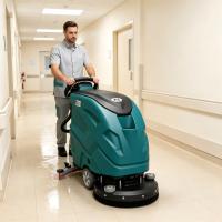 China Silent Type Commercial Walk‑Behind Floor Washer Scrubber Machine for Hospital, Clinic and Hotel Lobby for sale