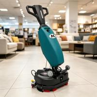 China Hand-Pushed Double Disc Floor Scrubber | 560MM Rubber Squeegee, 80min Runtime, 1-Year Warranty for sale