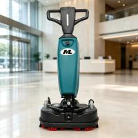 China Walk-Behind Hand-Operated Double Disc Floor Scrubber | Dual 250MM Brushes, 5.1L & 6L Tanks for sale